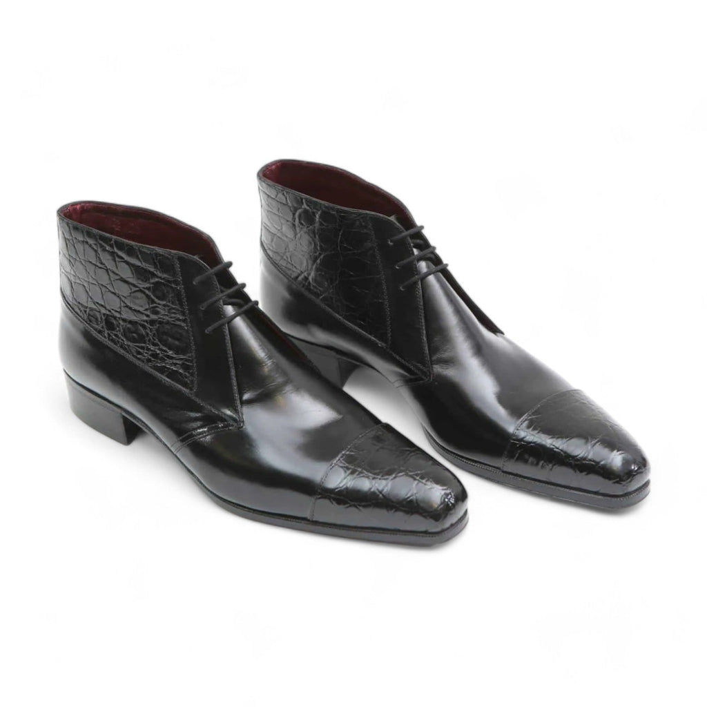 Artioli Enea Men's Luxury Italian Shoes Exotic Crocodile / Calf-Skin ...