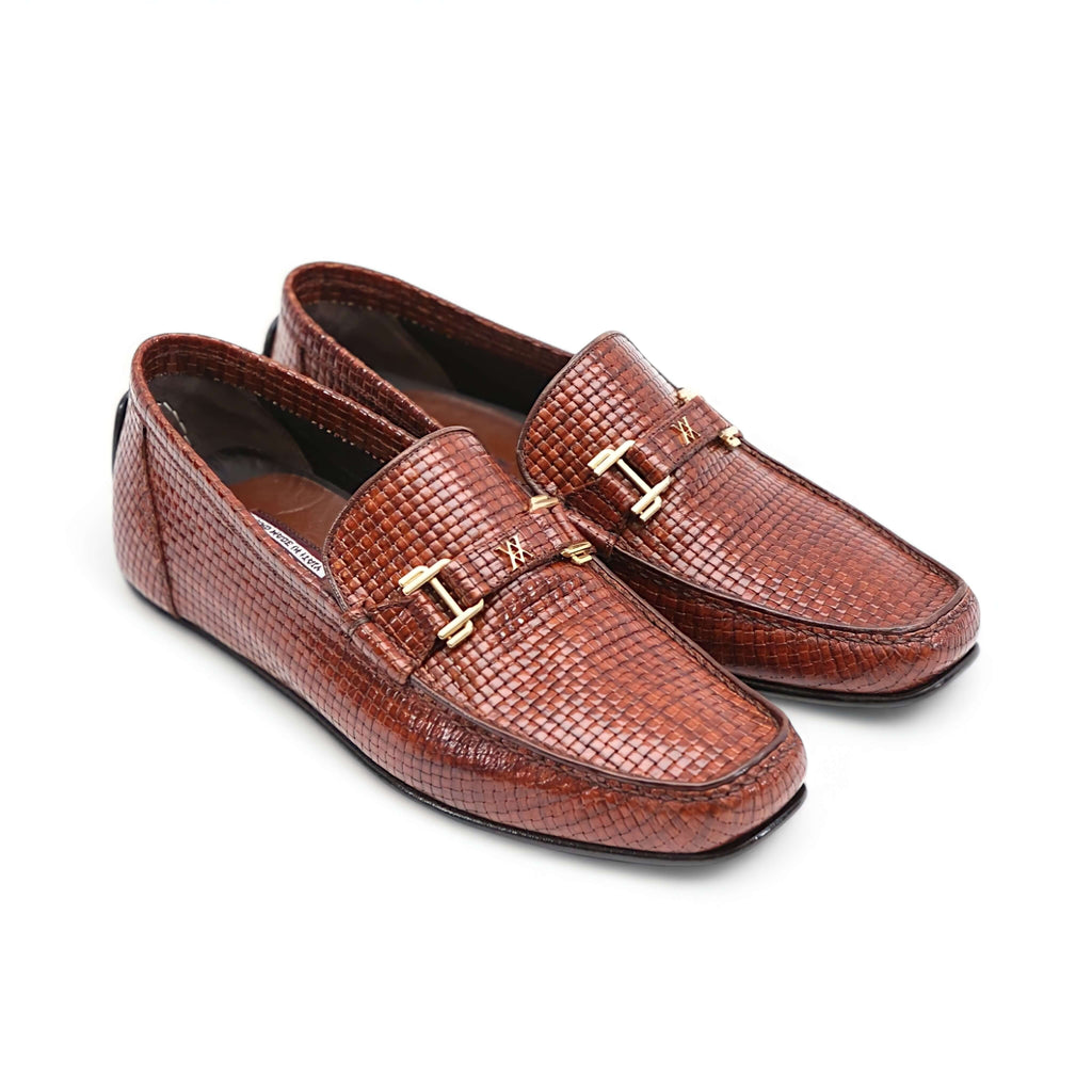 Artioli Lerici Men's Luxury Italian Shoes Woven Calf-Skin Leather ...